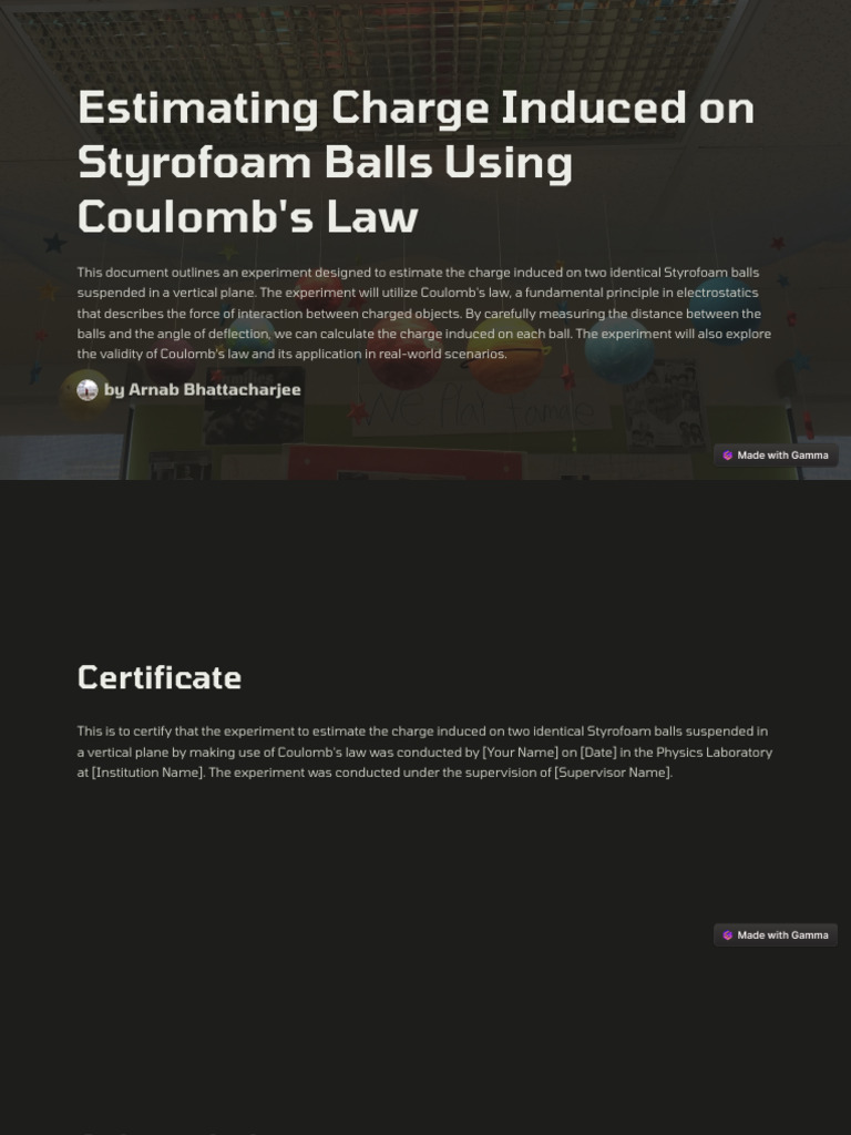 Estimating-Charge-Induced-on-Styrofoam-Balls-Using-Coulombs-Law | PDF ...