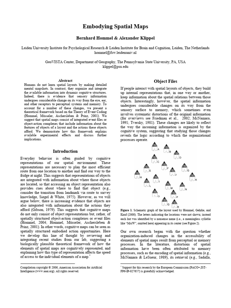 Embodying Spatial Maps | PDF | Perception | Cognition