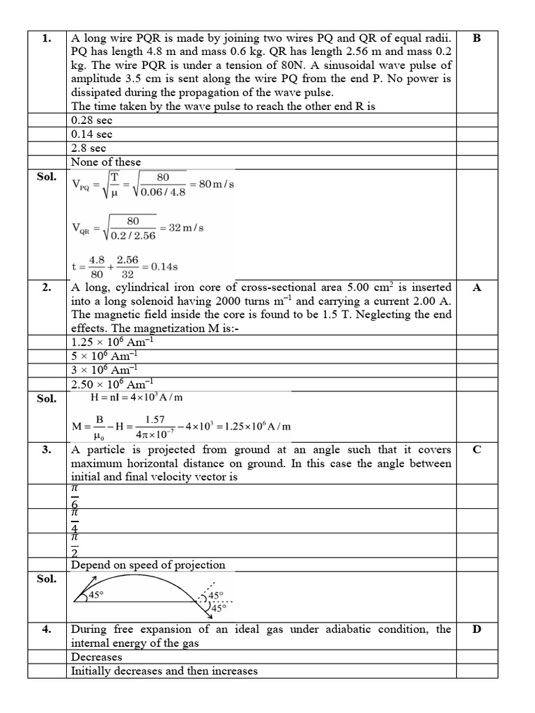 MRTS-8 Paper With Solution | PDF | Waves | Inductor