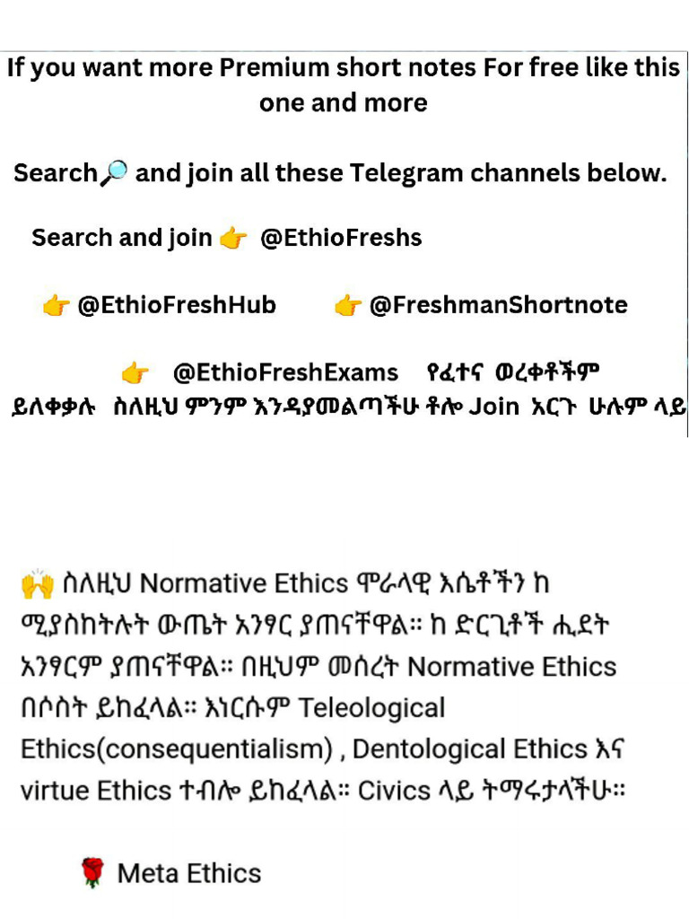 @EthioFreshs Logic Unit 1 Final Part For Freshman Students | PDF