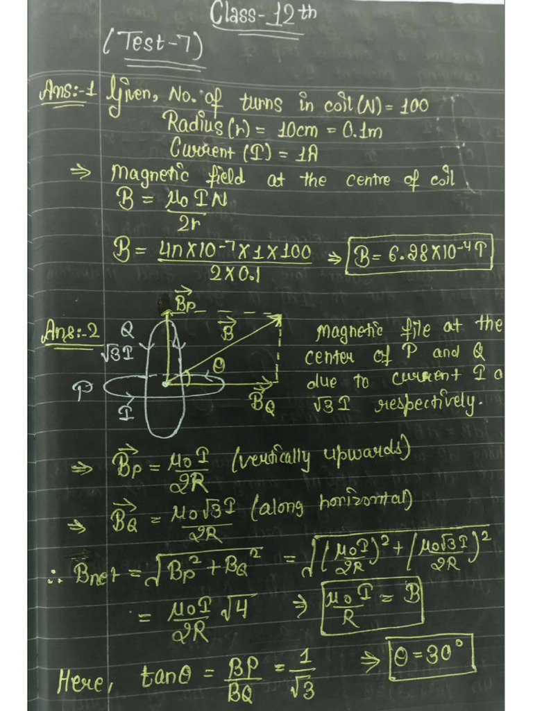 Class 12th (Test 7) | PDF