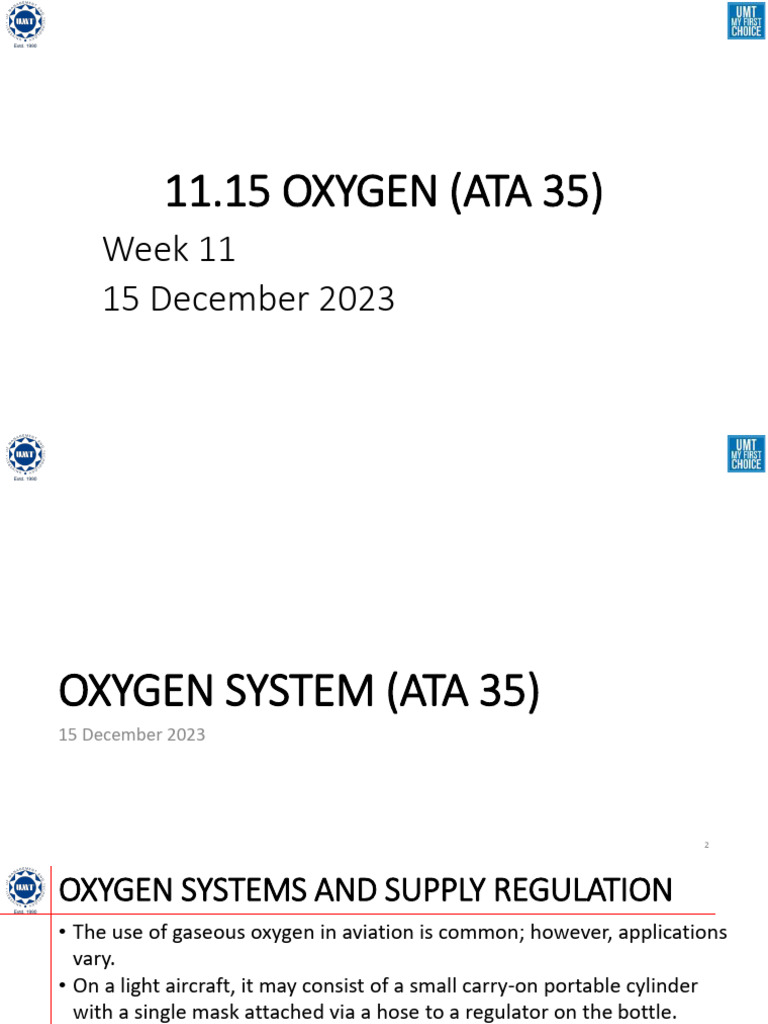 Week 11 Lecture 20 | PDF | Oxygen | Valve