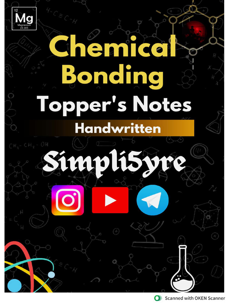 Chemical Bonding Handwritten Notes | PDF