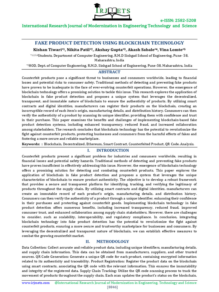 fin_irjmets1685631927 | PDF | Authentication | Qr Code