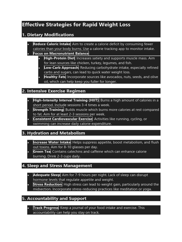 Rapid Weight Loss Guide | PDF