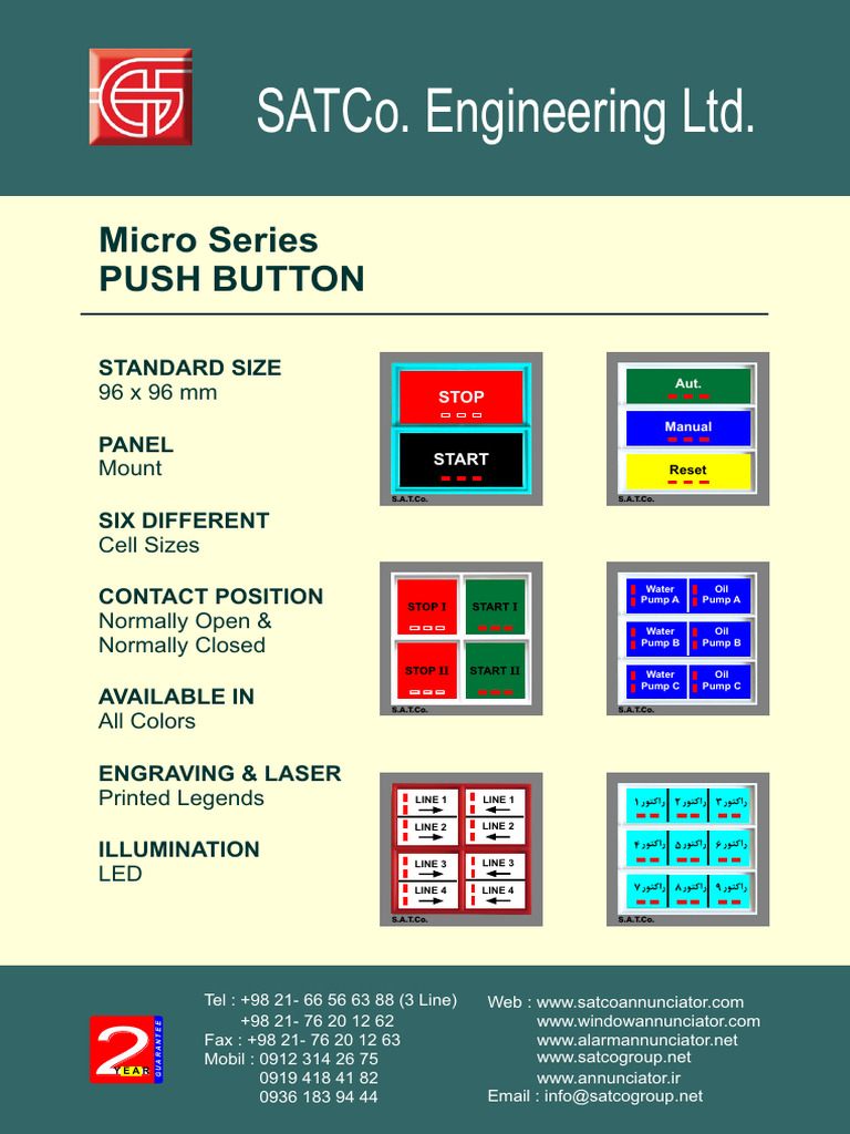 SATCo Micro Series Push Buttons | PDF | Switch | Color