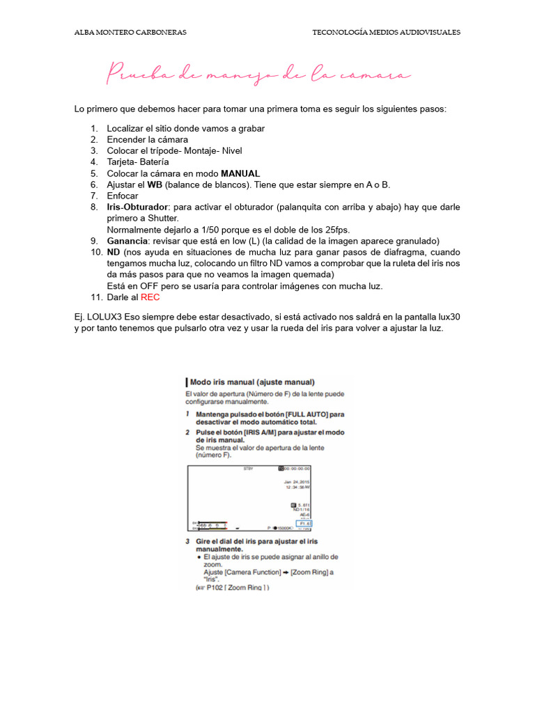 Prueba Cámara Tma | PDF
