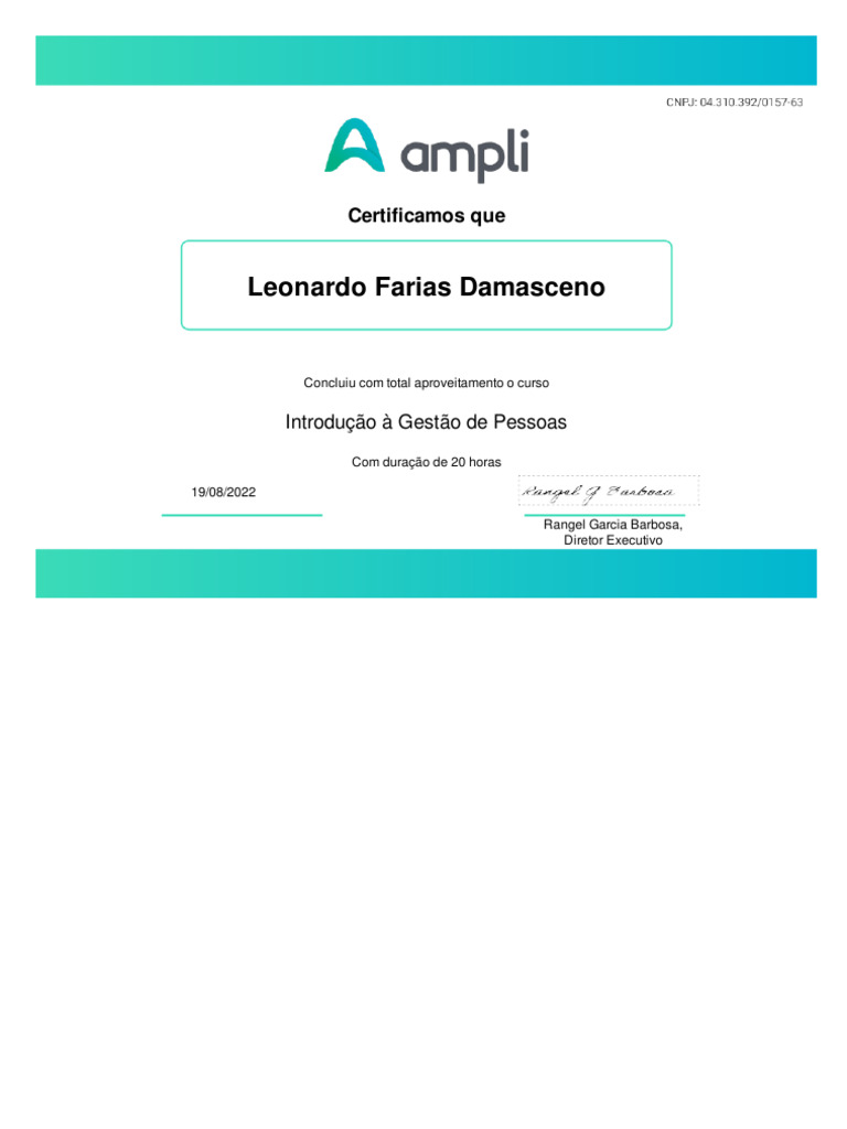 Certificado Ampli | PDF