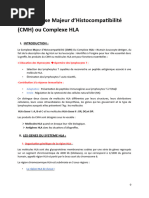 Cours Typage HLA, Cours D'immunologie. | PDF | HLA (antigène ...