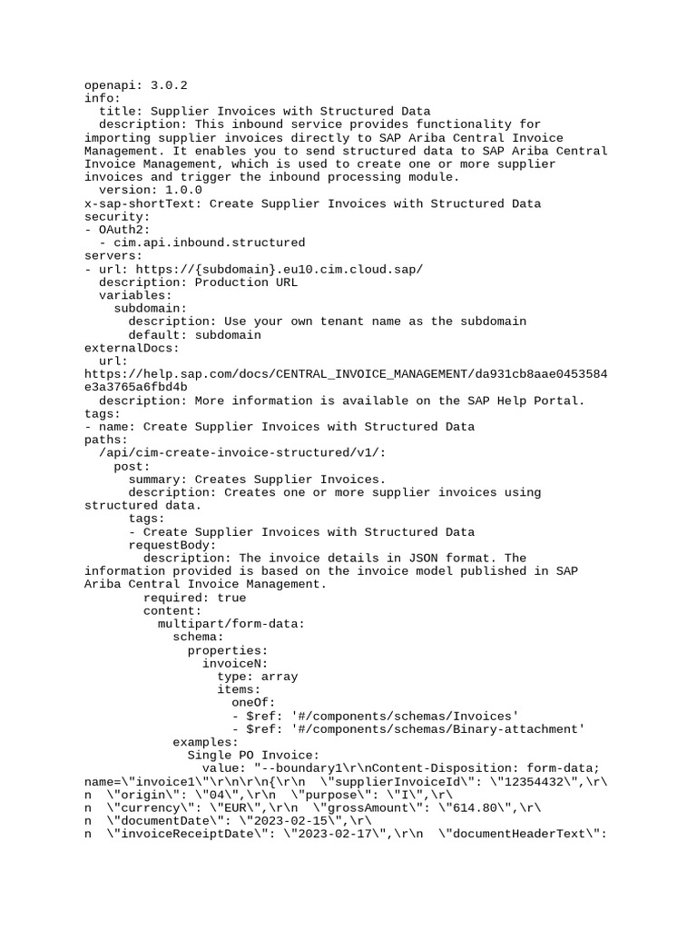 Enrich Supplier Invoices Externally Callback Service | PDF | Integer ... Enrich Supplier Invoices Externally Callback Service | PDF | Integer ...