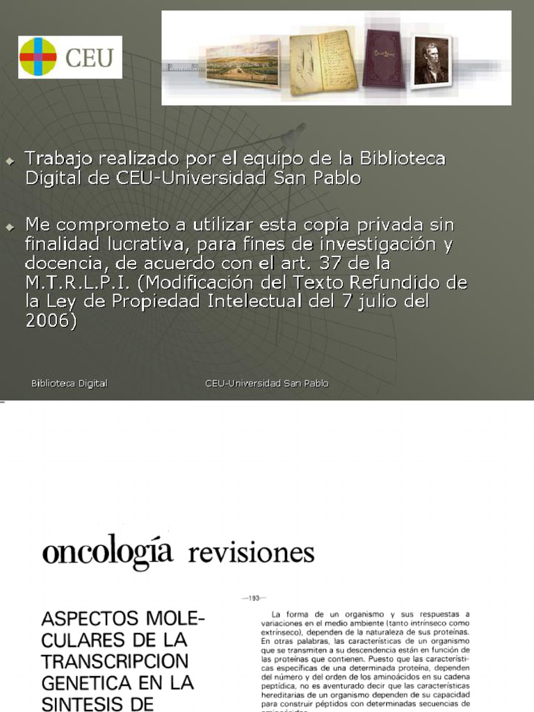 Transcripción, Articulo Definicion Fisiologia | PDF