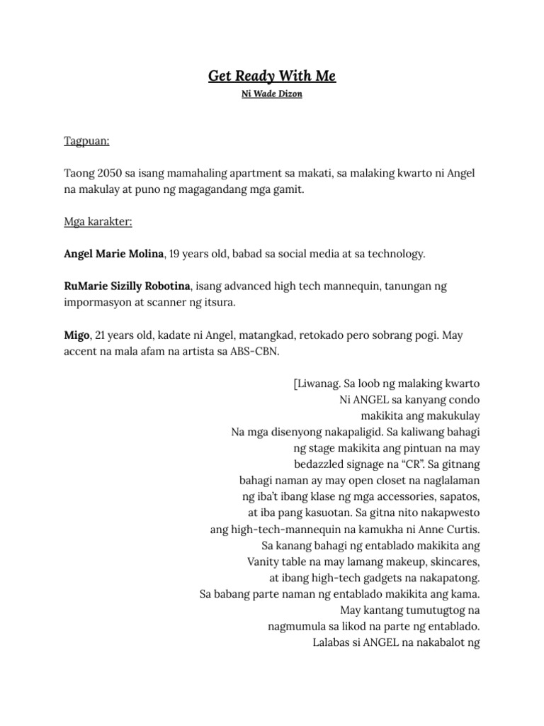 Get Ready With Me by Wade Dizon | PDF