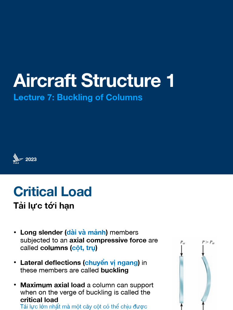 Aircraft Structures1 Lecture7 | PDF | Buckling | Column