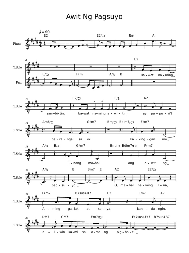Awit NG Pagsuyo | PDF