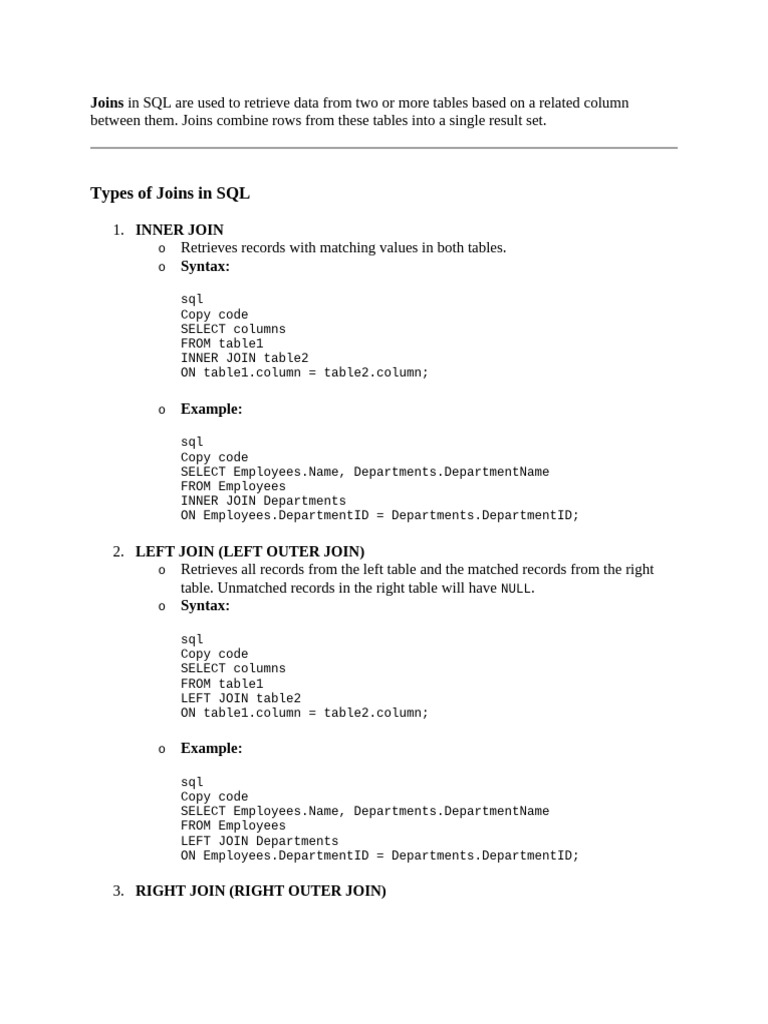Joins Ins Ql | PDF | Databases | Computer Programming Joins Ins Ql | PDF | Databases | Computer Programming
