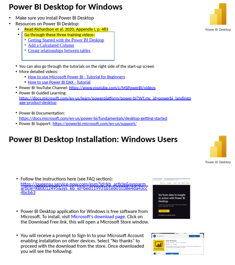 Power BI Desktop Installation Guide | PDF