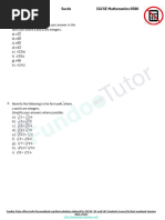 IGCSE Mathematics Formula Sheet | PDF | Circle | Triangle