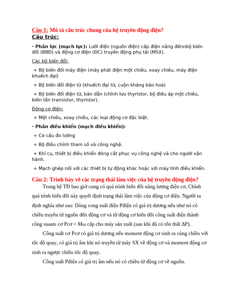 Ôn tập CCCH ĐK | PDF