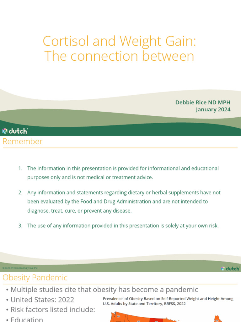 Cortisol and Weight Gain Debbie Rice | PDF | Adipose Tissue | Adrenal Gland