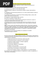 Dsm5 Cheat Sheet | PDF | Anxiety Disorder | Bipolar Disorder