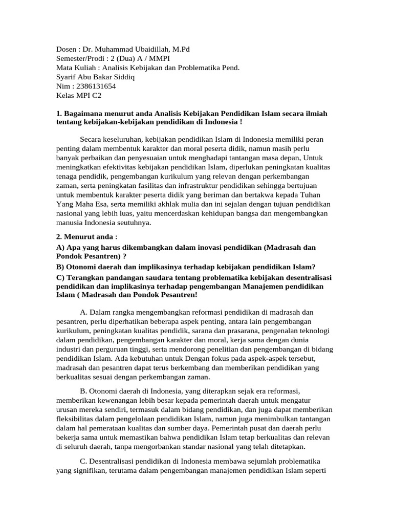 uas tesis contoh | PDF