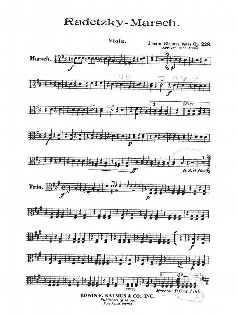 Radetzky-Marsch, Viola | PDF