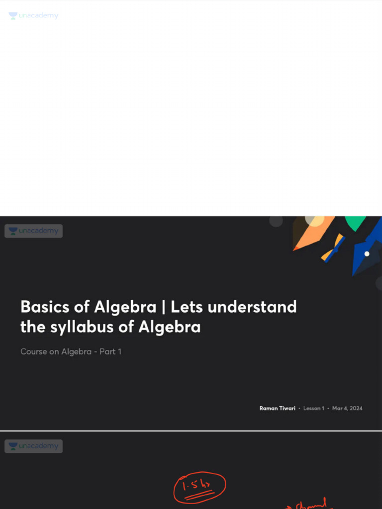 Basics of Algebra Lets Understand The Syllabus of Algebra With Anno | PDF