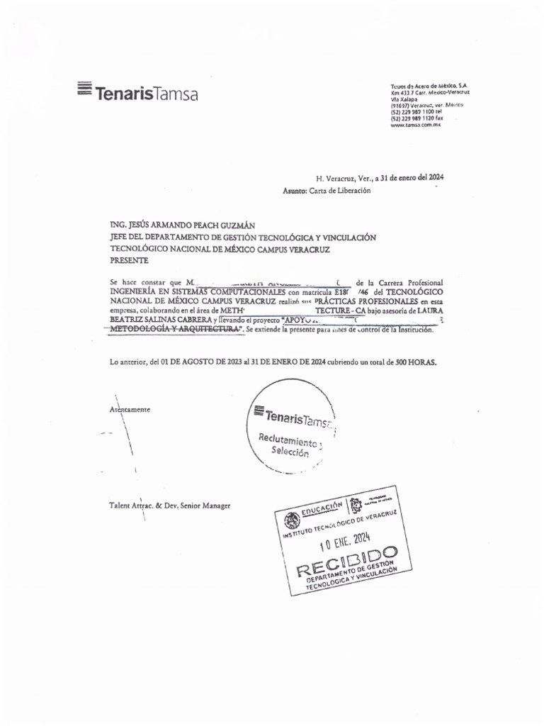 Ejemplos de Carta de Liberacion | PDF