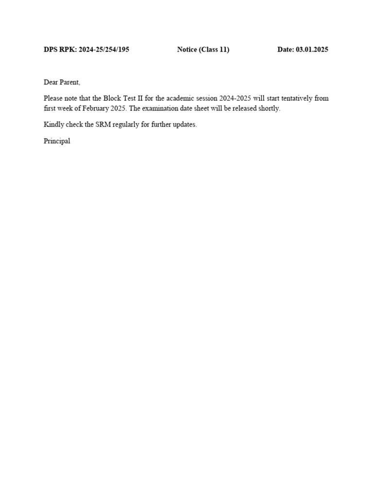 Notice Class 11-2 | PDF