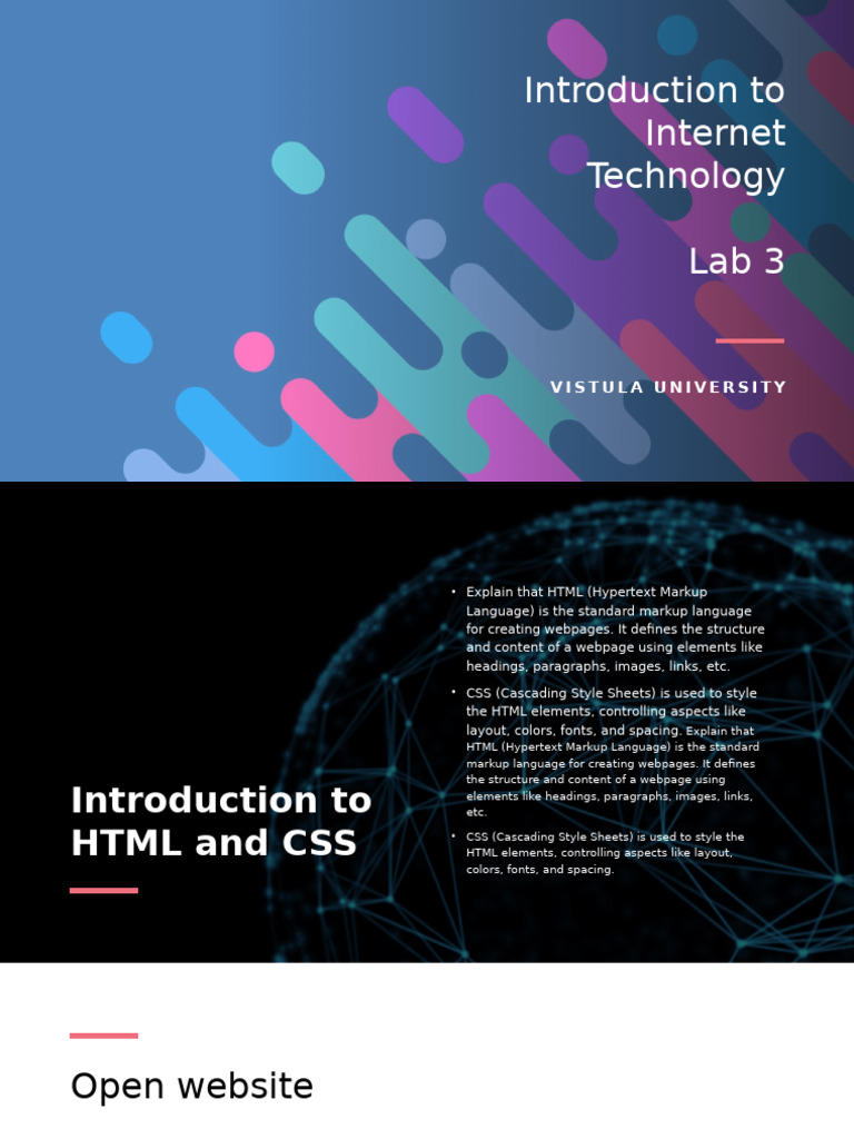Introduction of Internet Technology Lab 3 | PDF