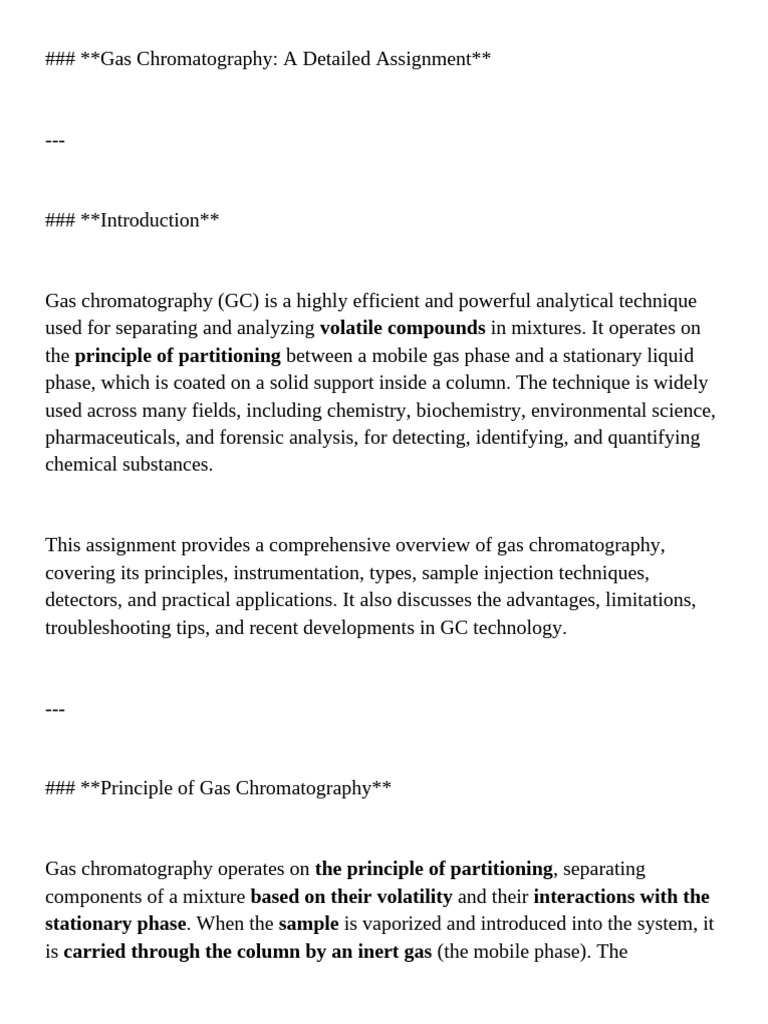 Gas Chromatography | PDF | Gas Chromatography | Gas Chromatography–Mass ...