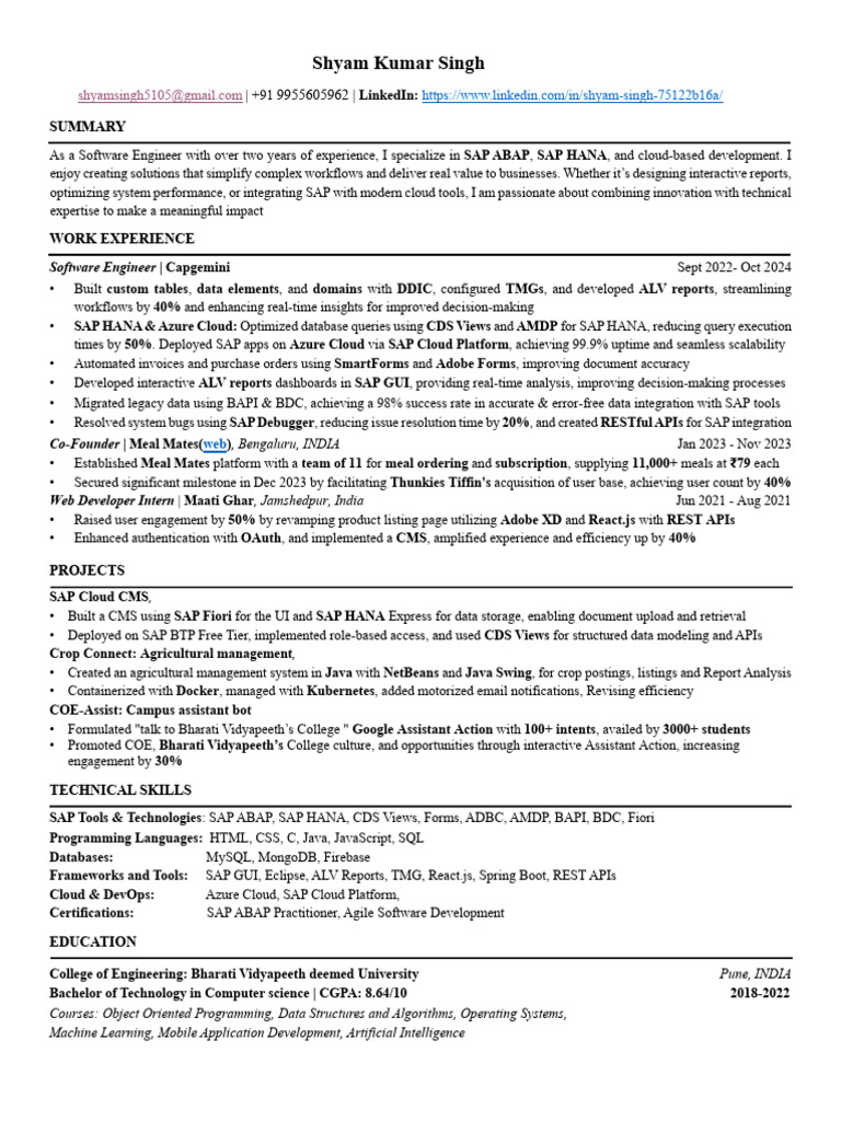 Shyam_Singh_CV | PDF | Cloud Computing | Microsoft Azure