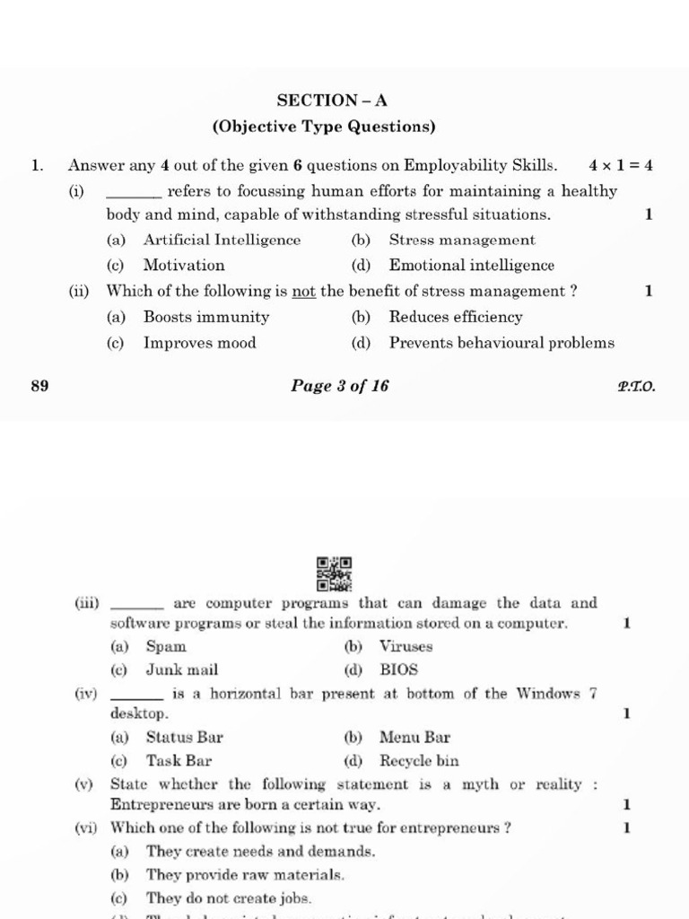 IT Sample Paper | PDF