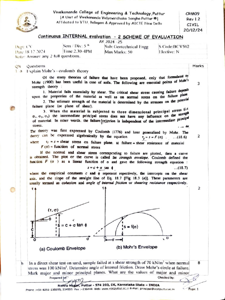 BCV502 Geotechnical Engineering Notes | PDF | Geotechnical Engineering ...