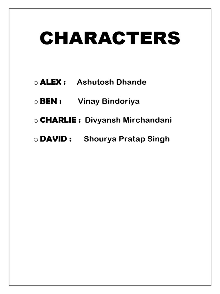 Characters | PDF