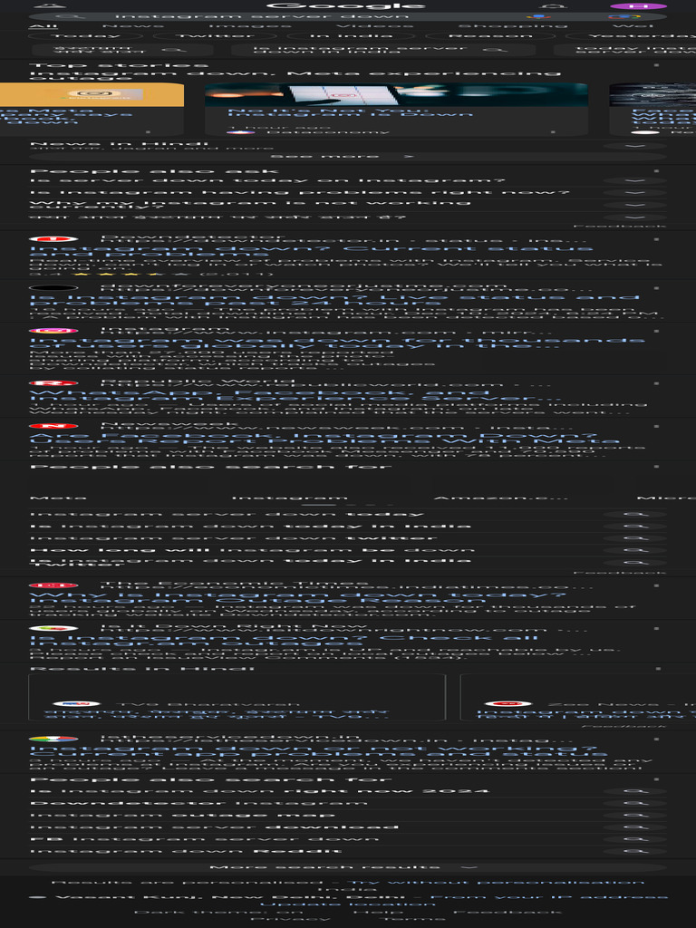 Instagram Server Down - Google Search | PDF | Facebook | World Wide Web