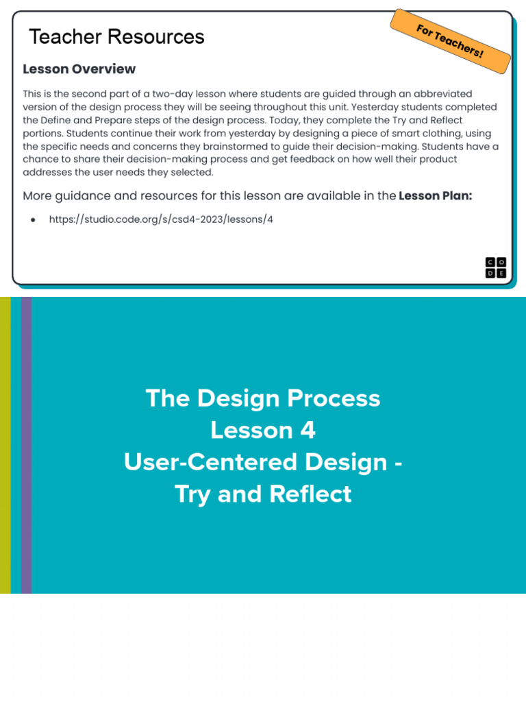 CSD The Design Process - Lesson 04 - User-Centered Design Try and ...