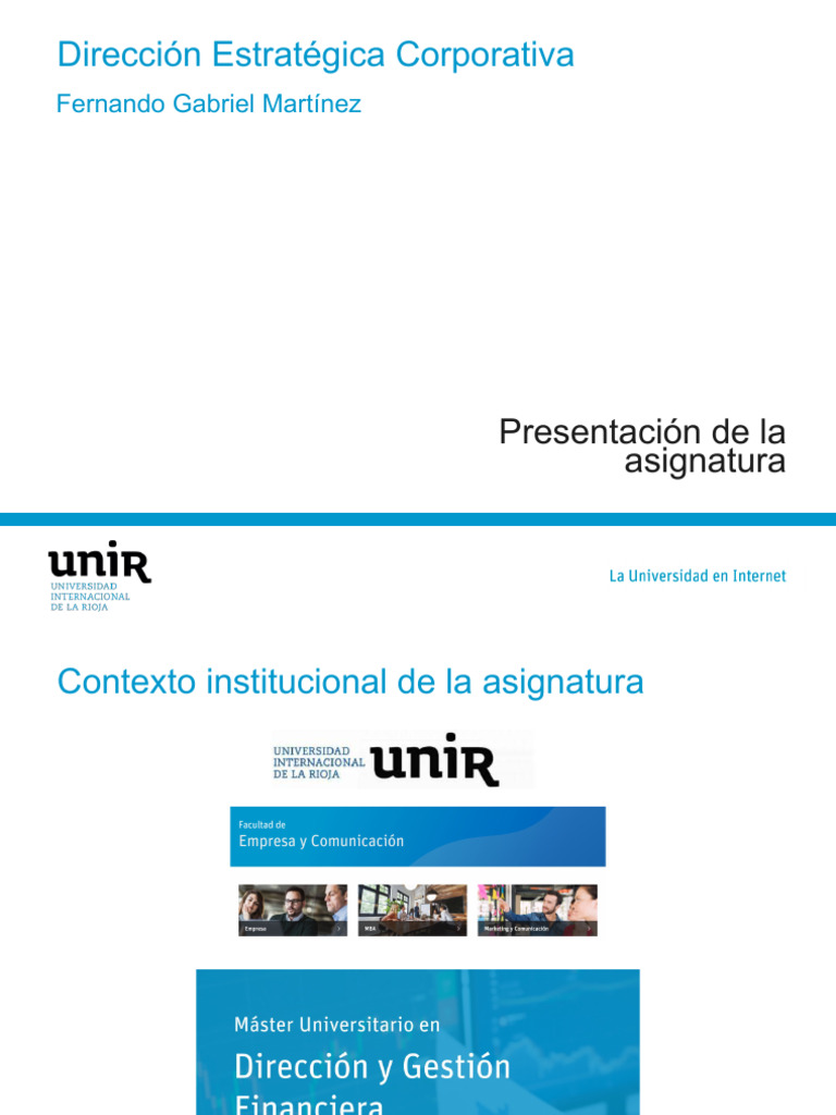 PPT PRESENTACIÓN DE LA ASIGNATURA | PDF | Business | Cognición