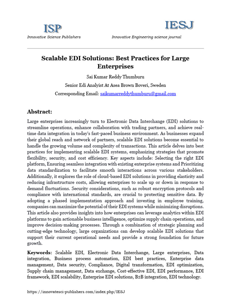 IESJ-22-009 | PDF | Electronic Data Interchange | Cloud Computing