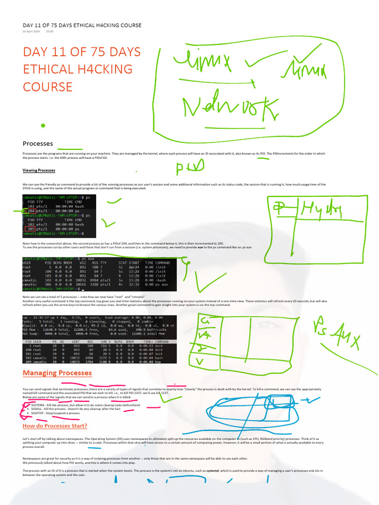 Day 11 12 13 Notes Of 75 Days Ethical Hacking Course By Cybersecurityghost Pdf Port