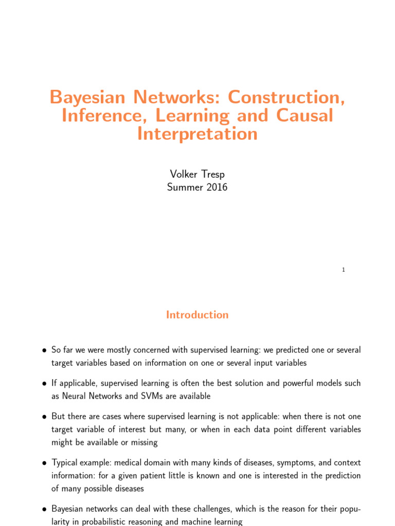 BayesNets2016 | PDF | Bayesian Network | Applied Mathematics