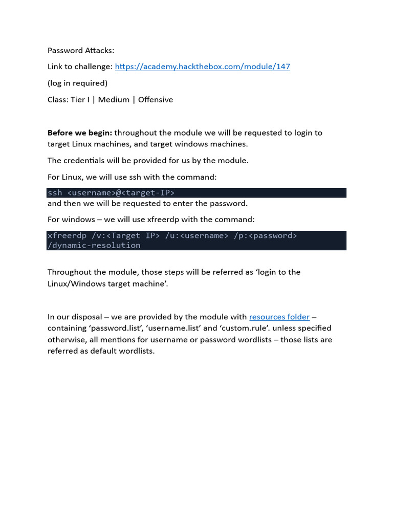 Password Attacks | PDF | Password | Computing