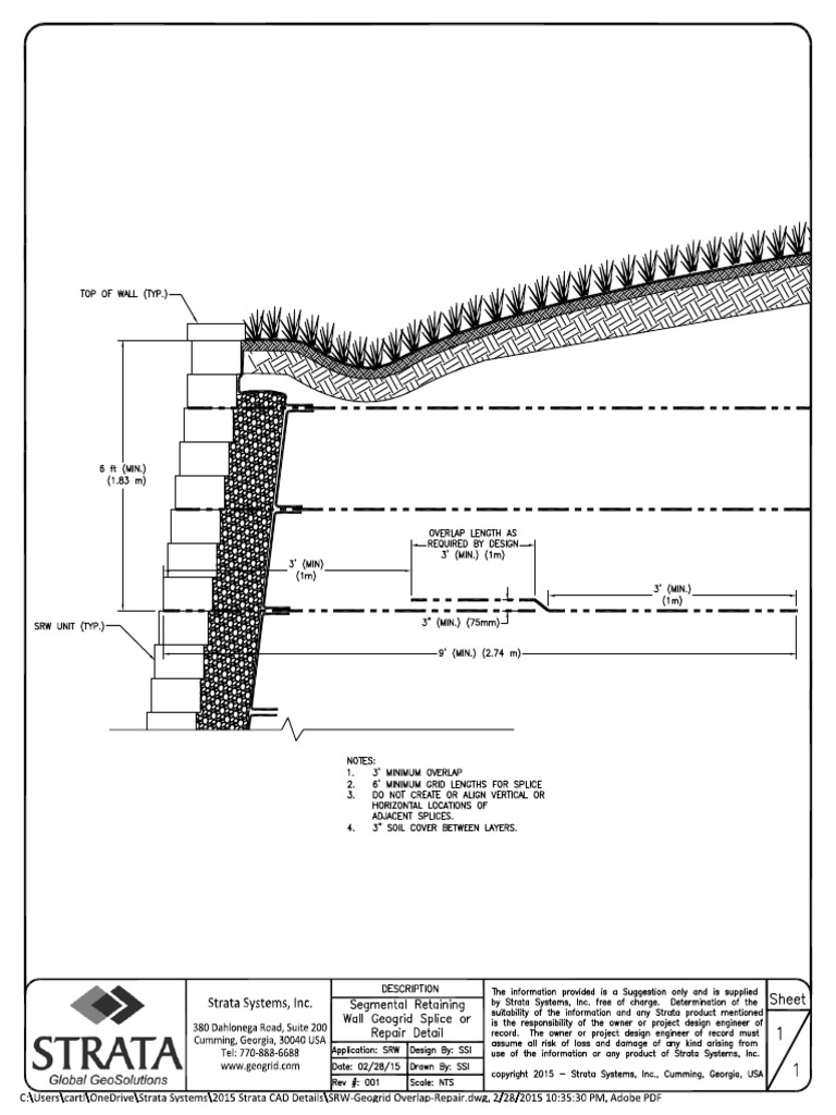 SRW Geogrid Overlap Repair | PDF