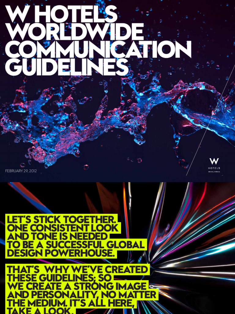W Hotels Communication Guide | PDF | Graphic Design | Communication Design
