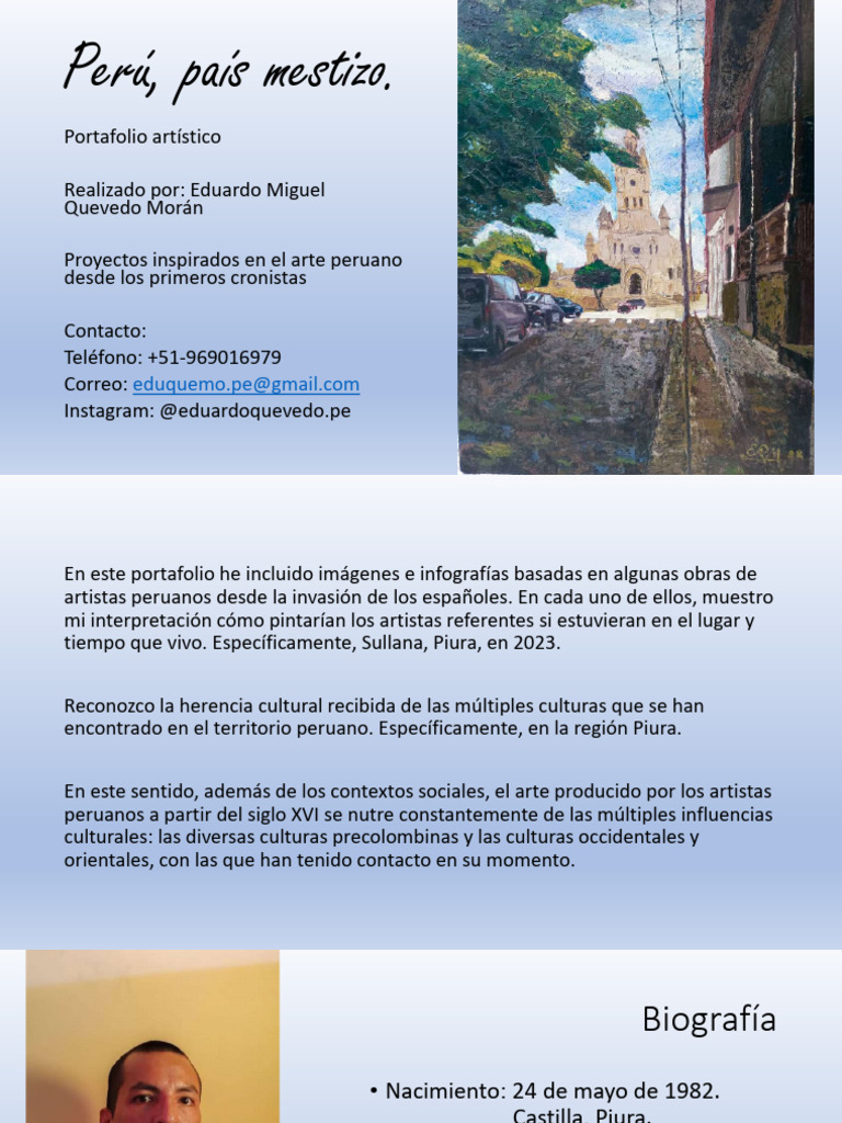Quevedo - portafolio. | PDF | Perú | Pinturas