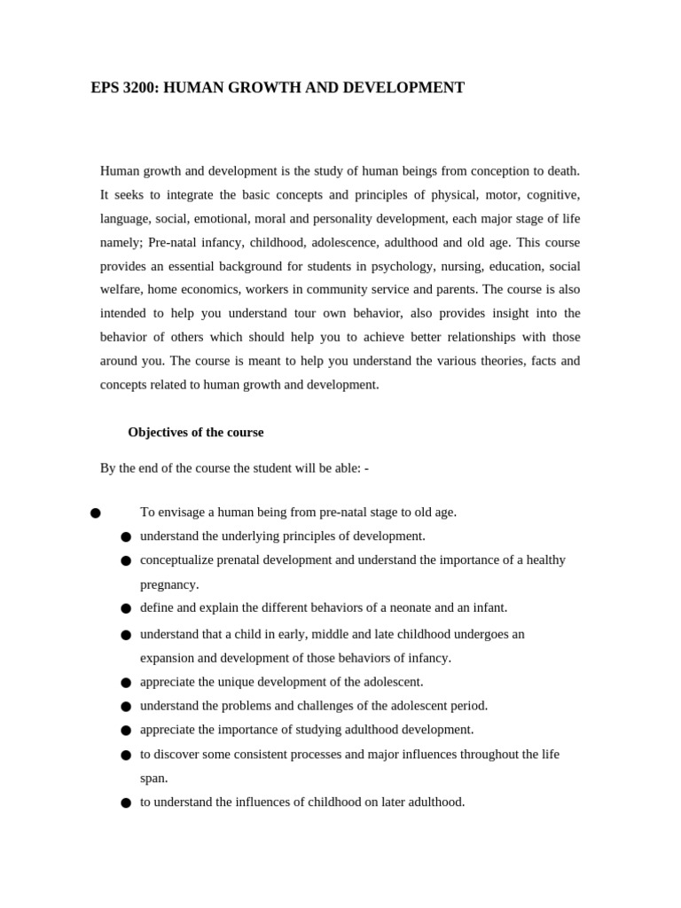 Human Growth and Development Overview | PDF | Id | Prenatal Development
