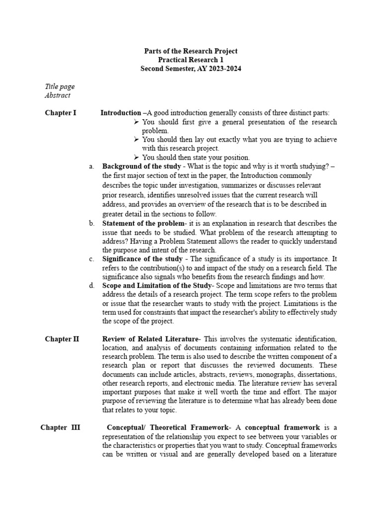 Research Project Guide for Students | PDF | Theory | Data