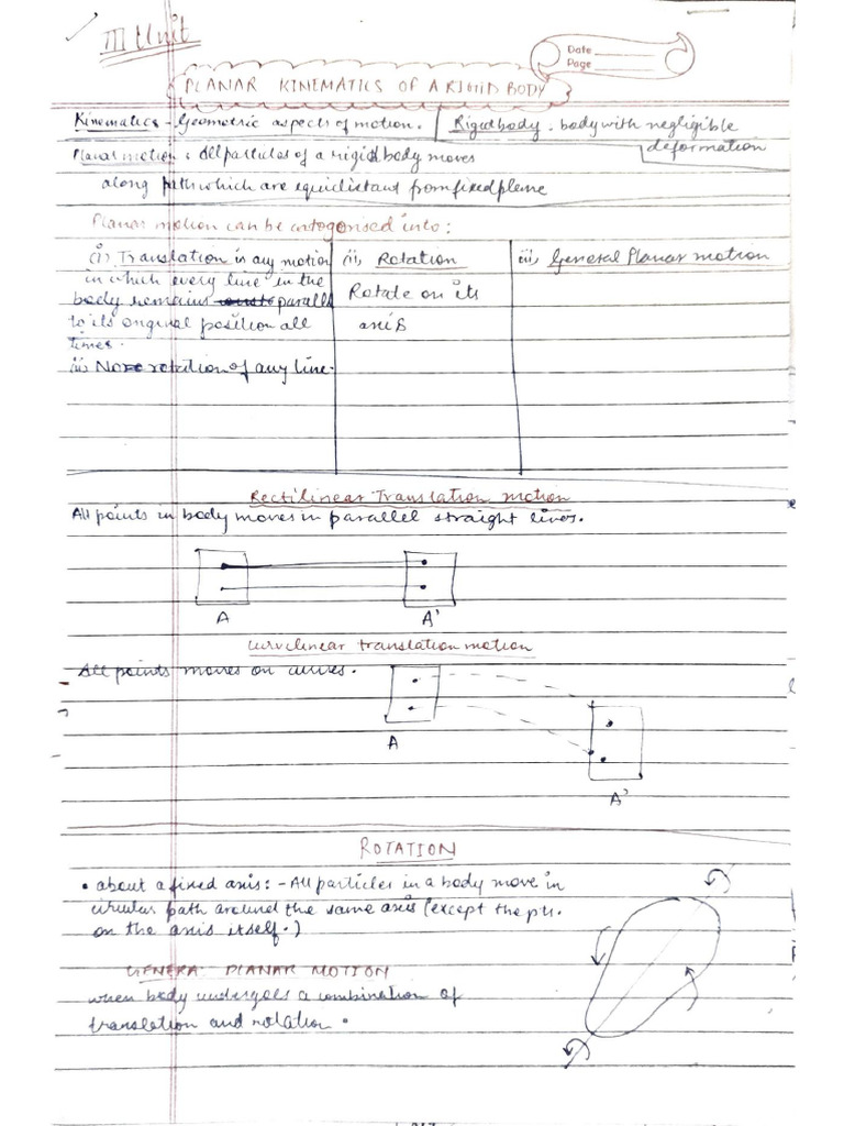 Planar Kinematics of A Rigid Body | PDF
