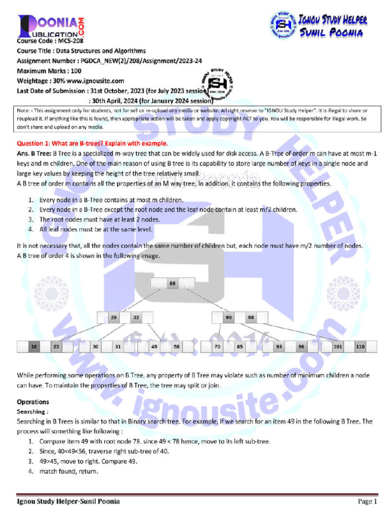 MCS 208 2023 24 | PDF