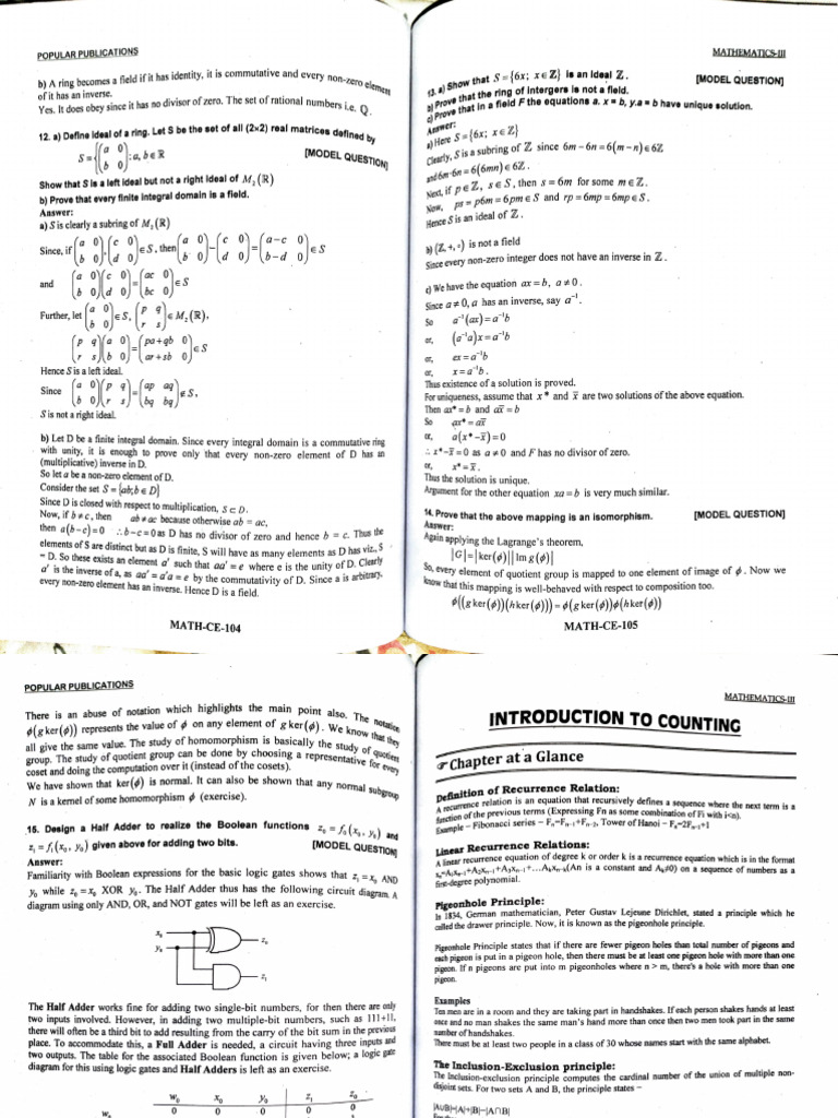 Discrete Maths Part II | PDF